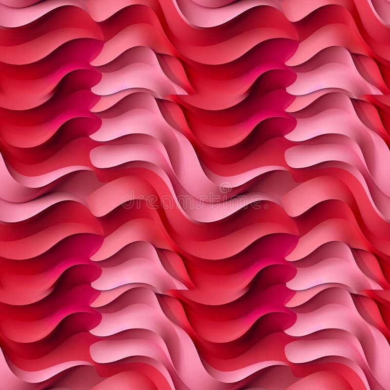 Modern Versatile Minimalist Artistic Seamless 3d Red Pink Pattern Stock ...