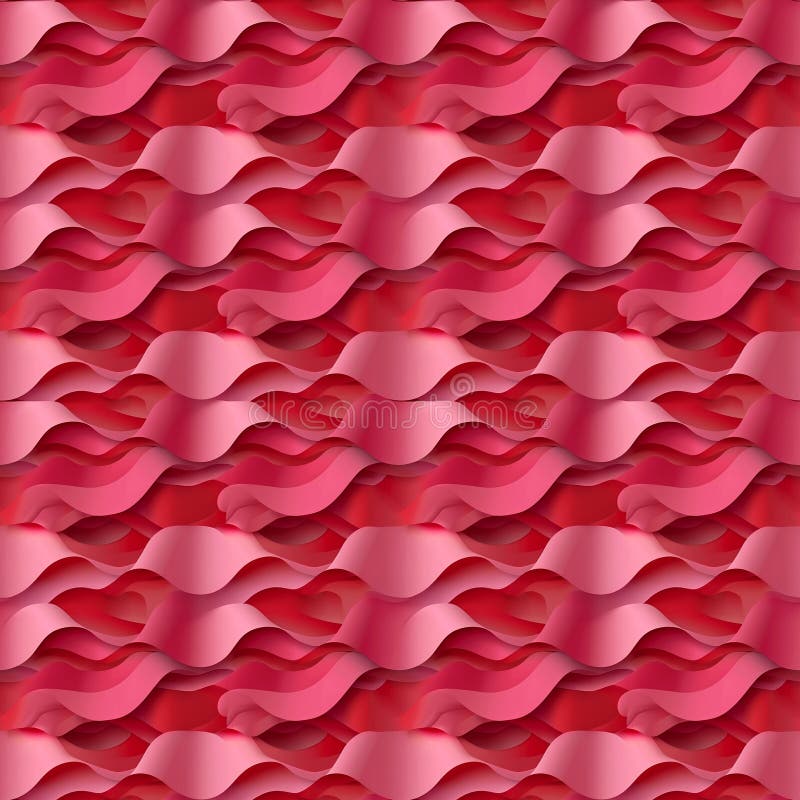 Modern Versatile Minimalist Artistic Seamless 3d Red Pink Pattern Stock ...