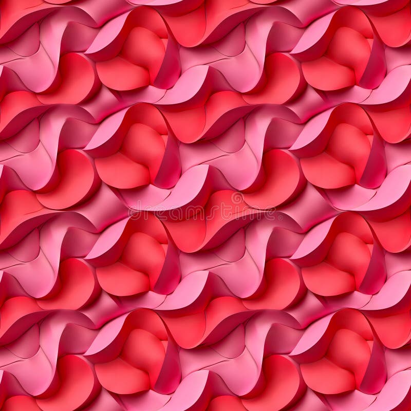 Modern Versatile Minimalist Artistic Seamless 3d Red Pink Pattern Stock ...