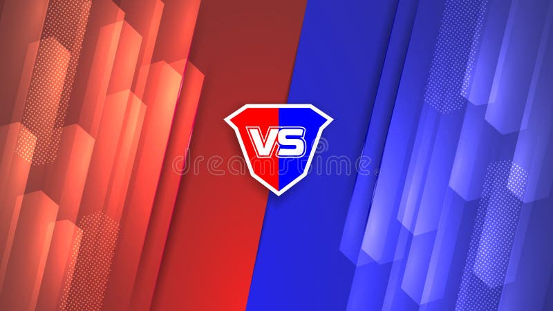 Modern Versus Background with Rays Effects. Modern Red and Blue ...
