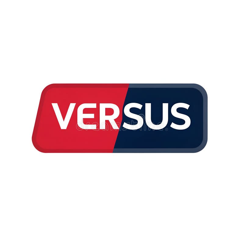 Modern Versus Icon with Bold Text Effect Stock Illustration ...