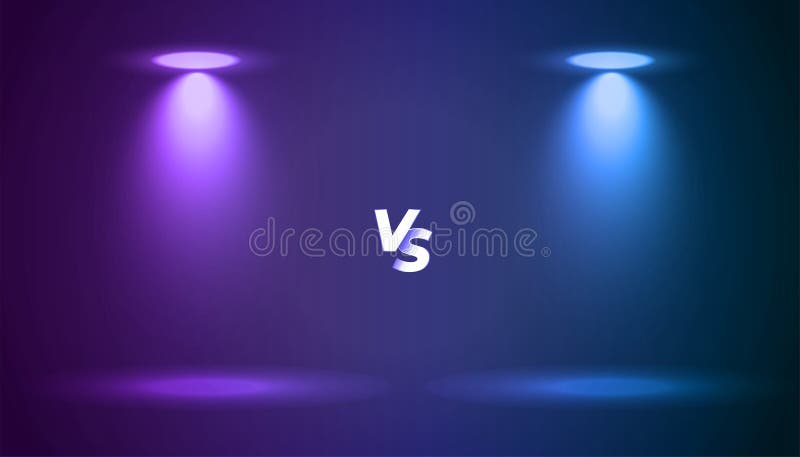 Modern Versus Vs Comparison Banner with Spot Light Effect Stock Vector ...