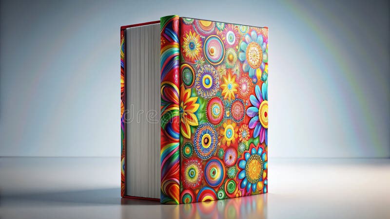 Modern Vertical Book Cover Template Mockup a Colorful Sharp and Bright ...