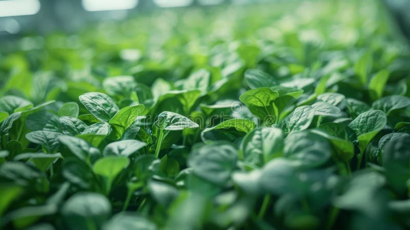 In a Modern Vertical Farm, Spinach is Mass Produced Under Controlled ...