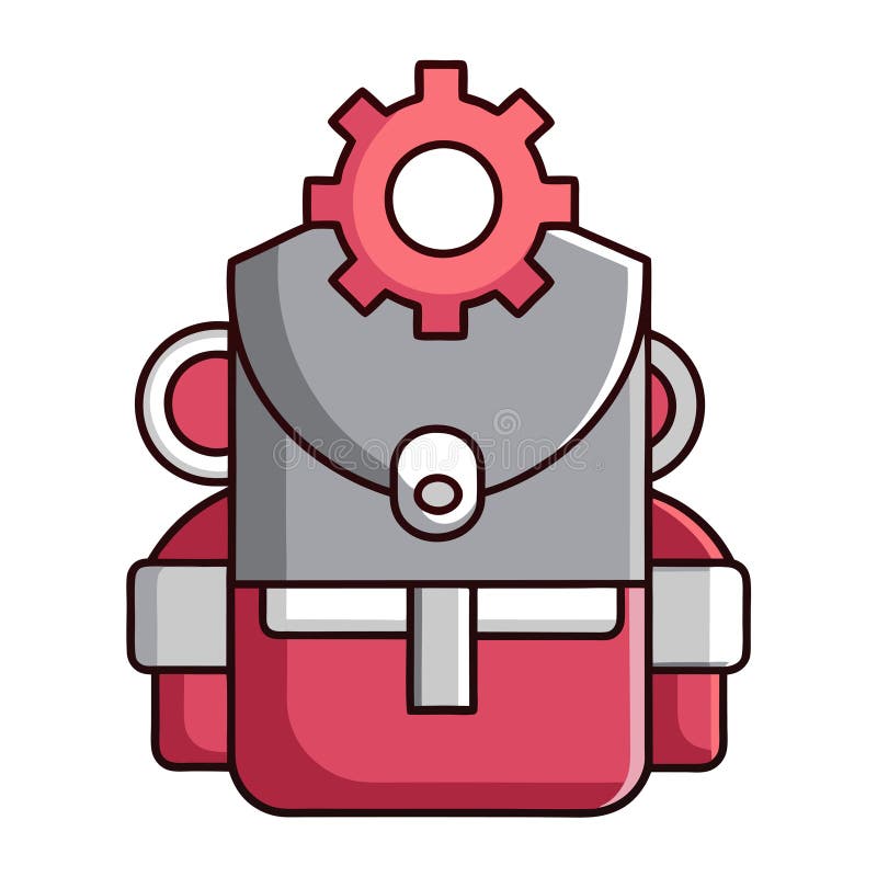 Modern Bag with Gear Icon for Tech Solutions and Creative Design Stock ...