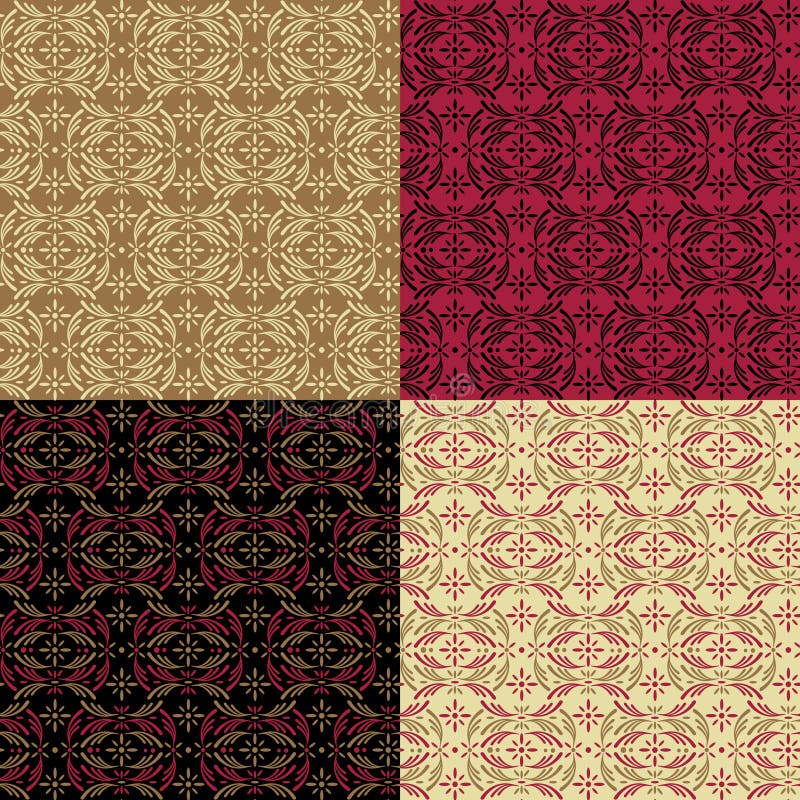 Seamless Vintage Pattern [1] Stock Vector - Illustration of draw ...