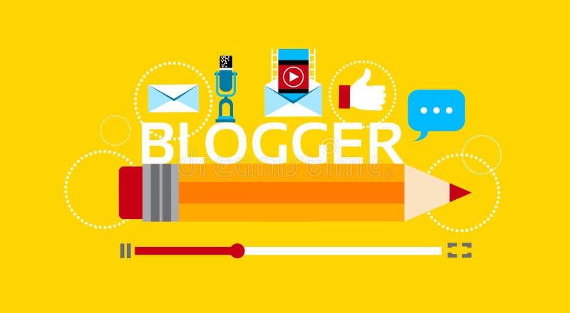 Modern Video Blog Banner Concept Editorial Stock Image - Illustration ...