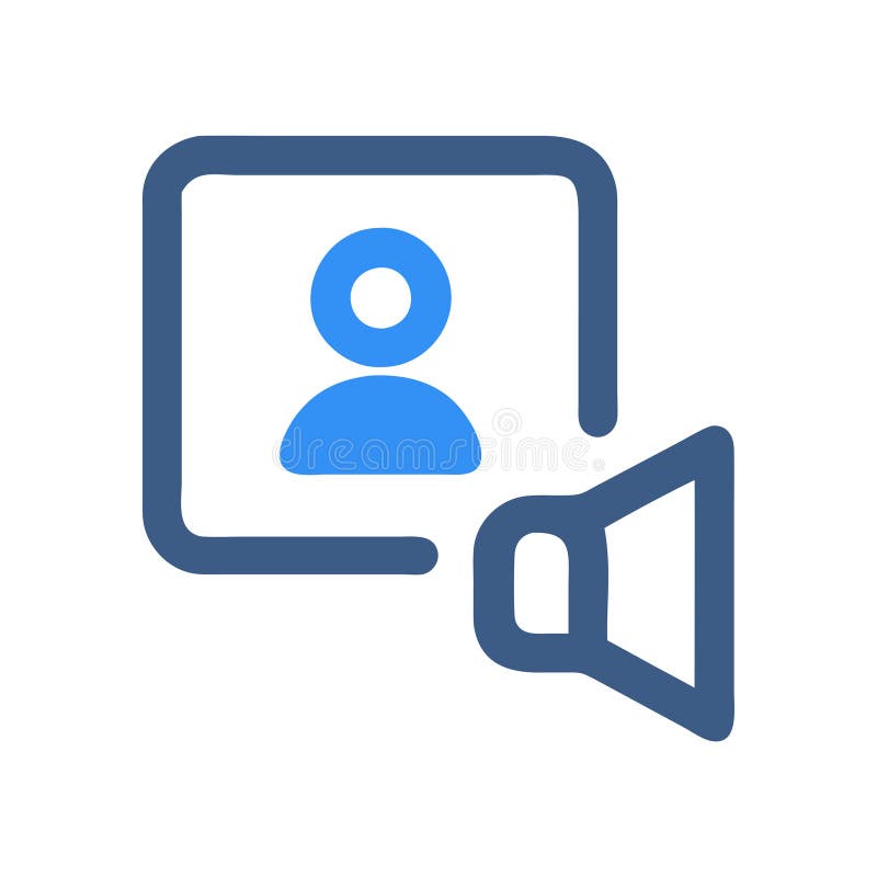 Modern Video Call Icon for Communication Apps Stock Vector ...