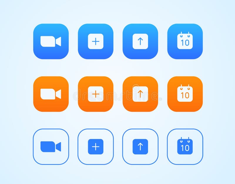 Modern Video Conference Application Stock Vector - Illustration of icon ...