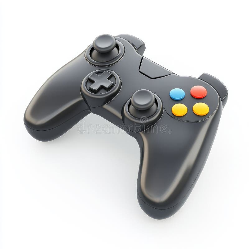Black Wireless Gamepad Controller for Gaming Consoles Stock ...
