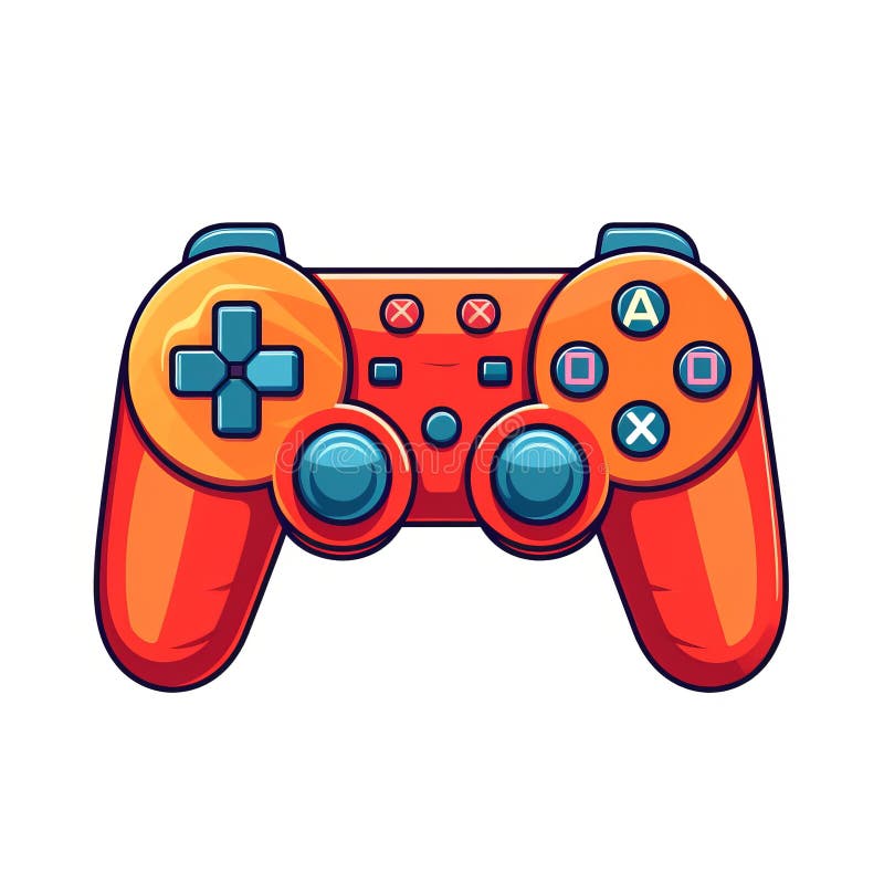 Modern Video Game Controller Device Cartoon Square Illustration. Stock ...