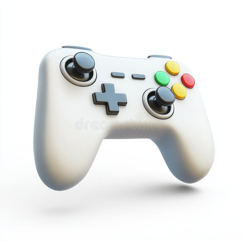 Modern White Wireless Gamepad Controller for Video Games Stock ...
