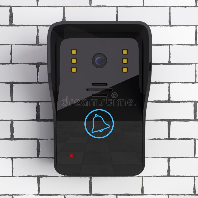 Modern Video Intercom. 3d Rendering Stock Illustration - Illustration ...