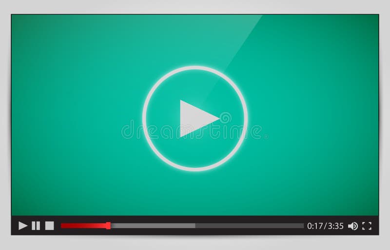 Modern Video Player for Web. Stock Vector - Illustration of skin, sound ...