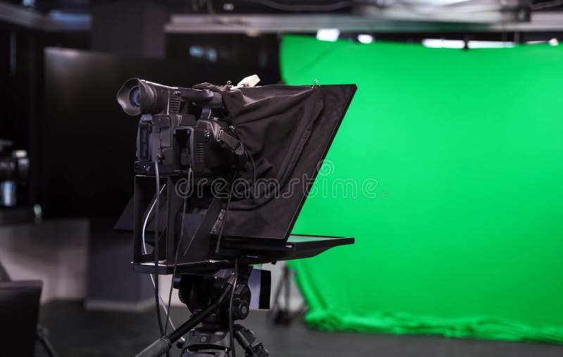 Modern Video Recording Studio with Equipment, Focus on Camera Stock ...