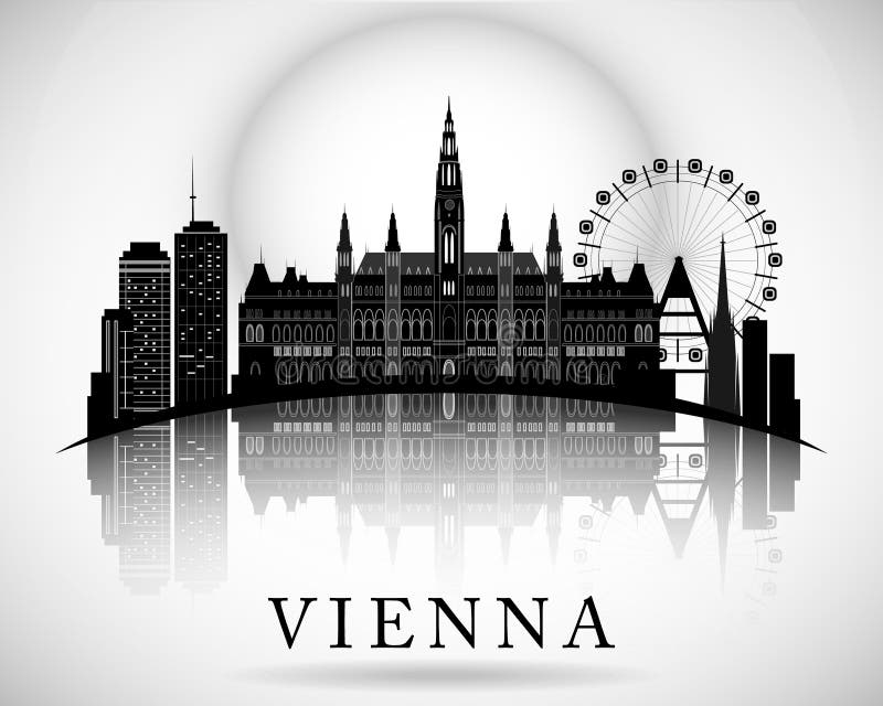 Modern Vienna City Skyline Design - Austria Stock Vector - Illustration ...