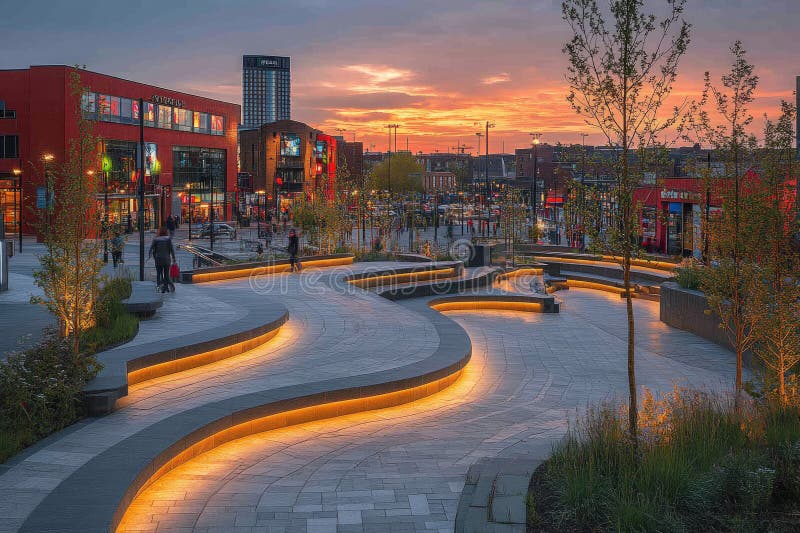 A Modern View of Urbis in Manchester, Highlighting Its Architectural ...