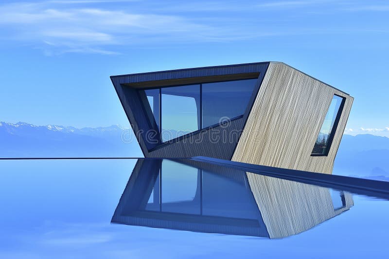 Modern Villa in an Alpine Setting. AI Generated Stock Illustration ...