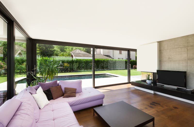 Modern villa with pool stock photo. Image of home, pool - 32425262