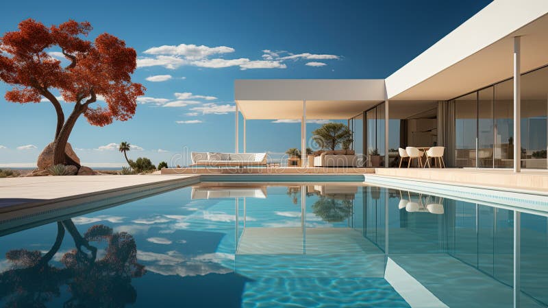 Modern Villa with Large Terrace and Swimming Pool. Luxurious and ...