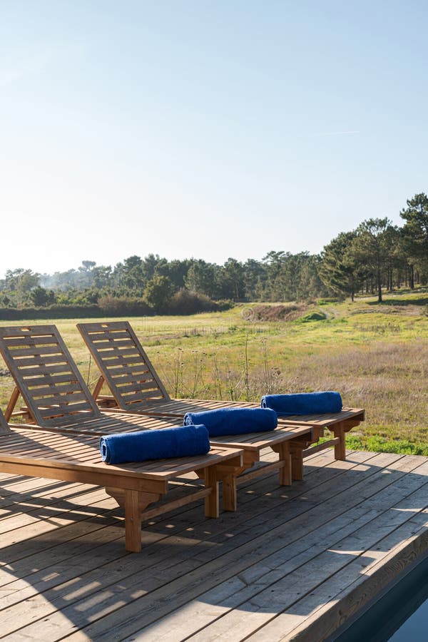 Modern Villa with Pool and Deck Stock Image - Image of swimming ...