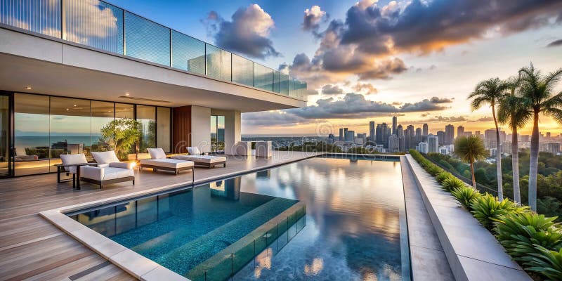Modern Villa with a Private Rooftop Infinity Pool Overlooking the Miami ...