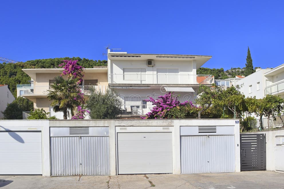 Modern Villa in Split, Dalmatia, Croatia Stock Image - Image of suburb ...