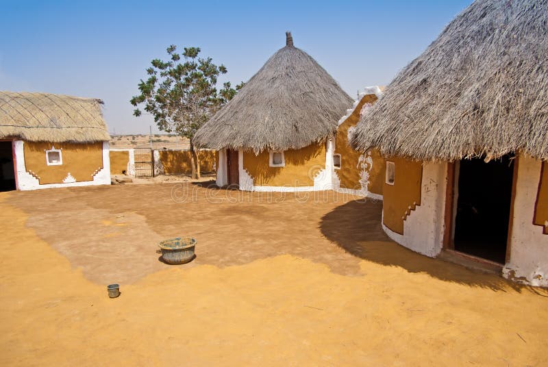 Modern village in India stock image. Image of asia, kutch - 24478881