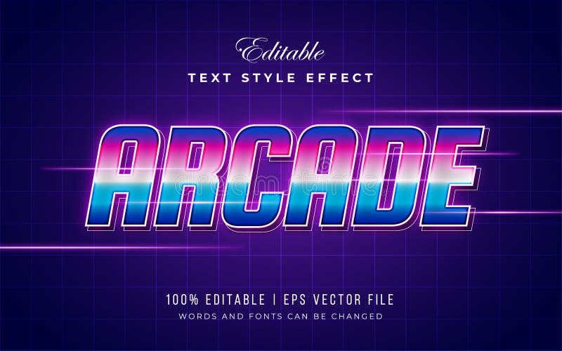 Modern Vintage Retrowave or Synthwave Editable Text Effect 80s Retro ...