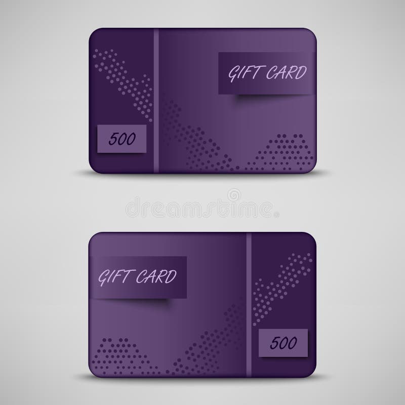 Modern Violet Gift Card Template Stock Vector - Illustration of event ...