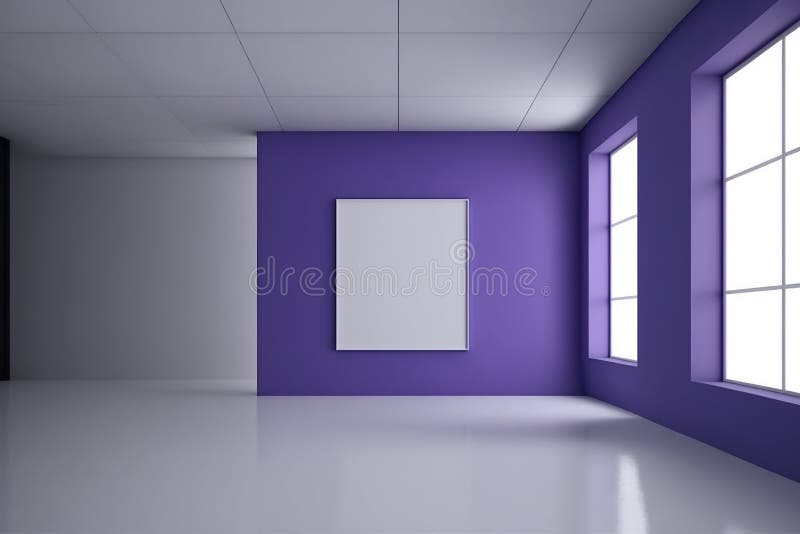 Modern Violet Minimalist Interior, Created with Generative AI ...