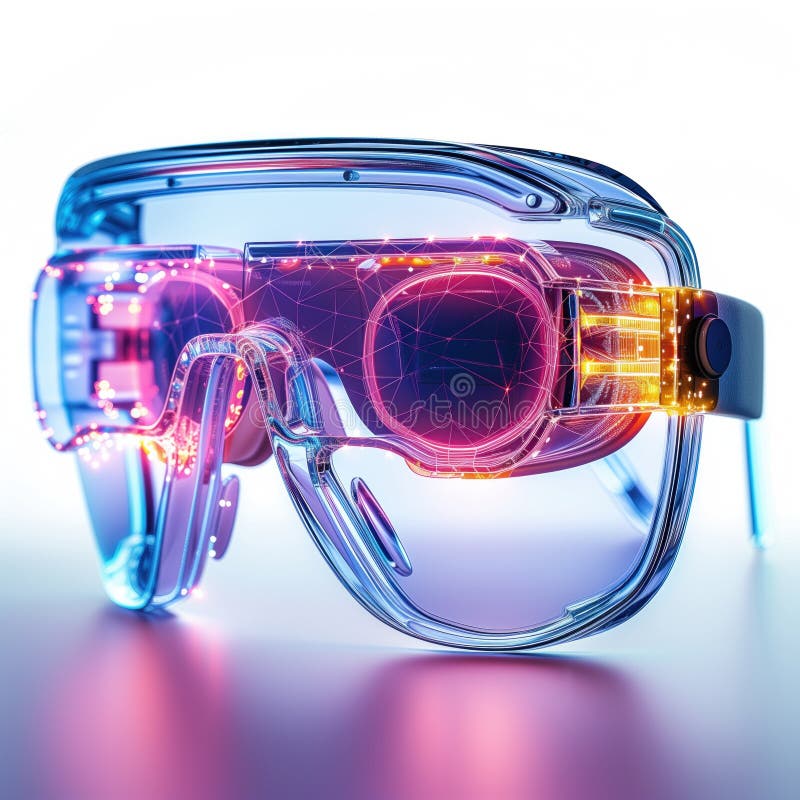 Modern Virtual Reality Glasses Close Up Stock Illustration ...