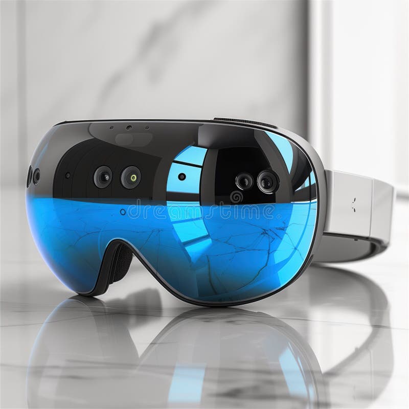 Modern Virtual Reality Glasses Close Up Stock Illustration ...