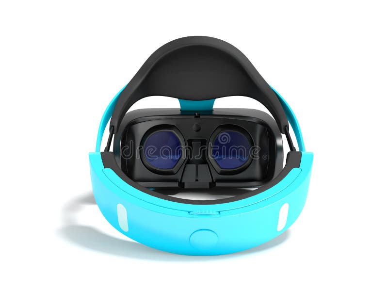 Modern Virtual Reality Glasses for Computer Games Blue 3d Render Stock ...