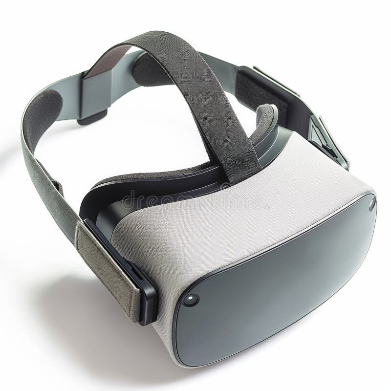Modern Virtual Reality Headset on White Background Stock Photo - Image ...