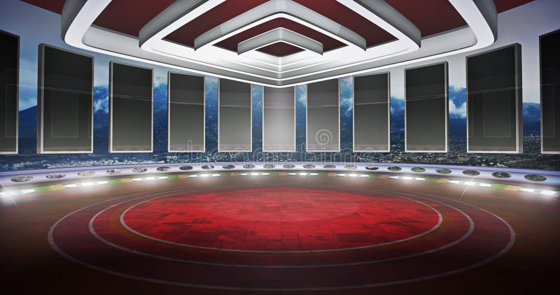 Modern, Virtual Studio TV Show Background, Ideal for Tv News Shows or ...