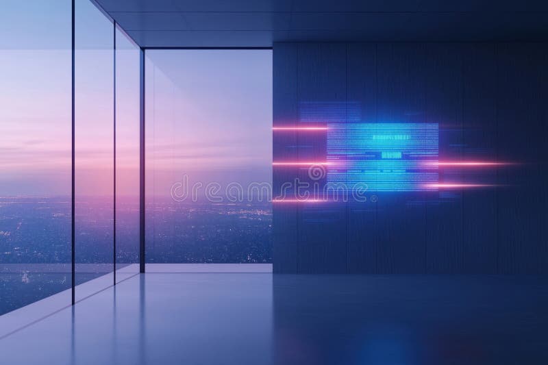 Modern Virtual Tech Interface Displays Building Construction Project ...