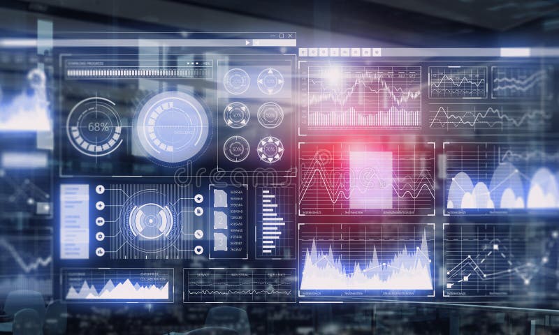 Modern Virtual Technology Background Stock Photo - Image of software ...