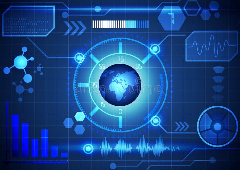 Modern Virtual Technology Background Interface, Vector Stock Vector ...