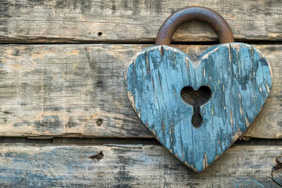 A Modern Visual Featuring a Lone Love Lock Against a Minimalist ...