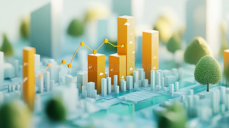 A Modern Visual with Growth Rate Statistics and Dynamic Icons. Picture ...