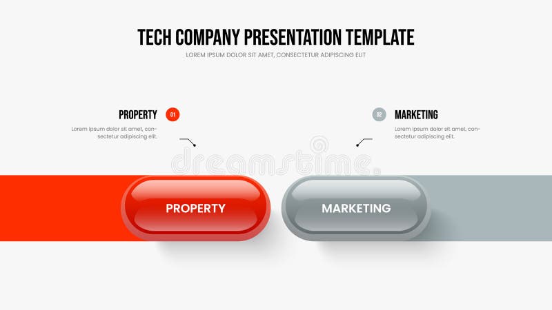 Modern Visualization 2 Step Diagram Slide Design Stock Vector ...