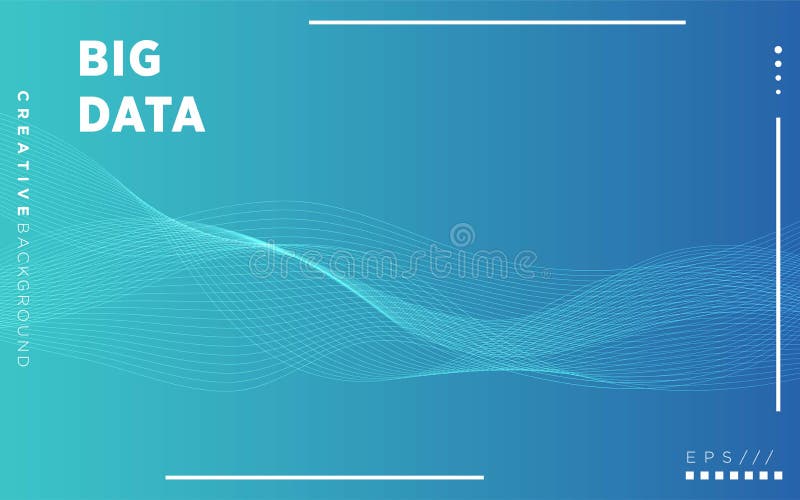 Modern Visualization Tech Poster. Glow Digital Particles.Big Data ...