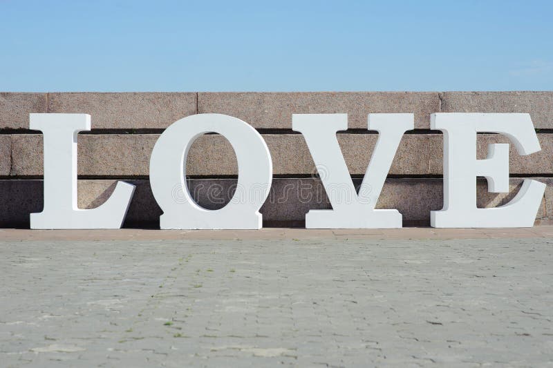 Modern Volumetric White Letters Design on Love Featuring 3d Typography ...
