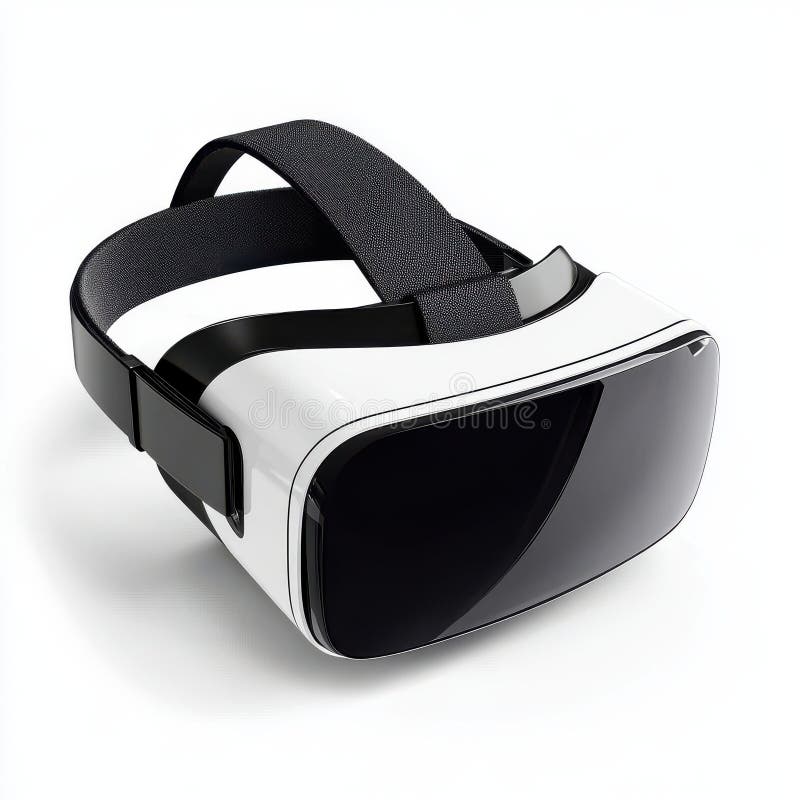 A Modern VR Headset with Advanced Features, Isolated on White ...