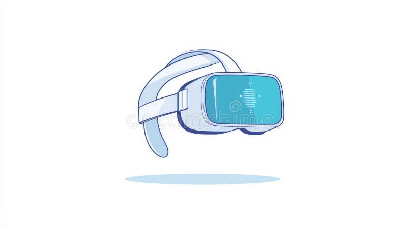 Modern VR Headset Illustration Stock Illustration - Illustration of ...