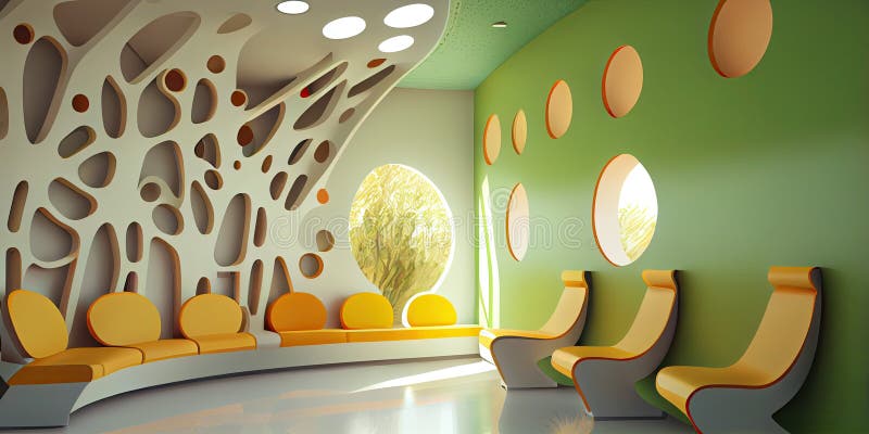 Modern waiting room stock illustration. Illustration of waiting - 273873979