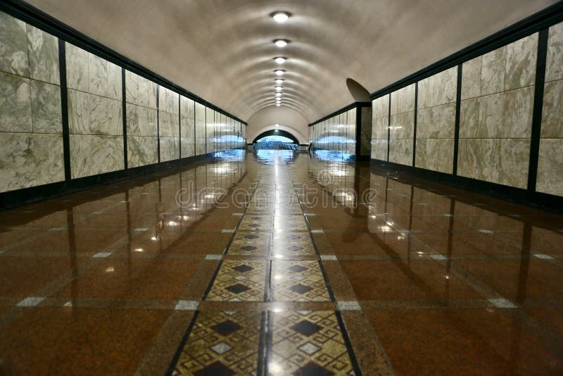 Modern walkway interior stock photo. Image of subway - 37266338