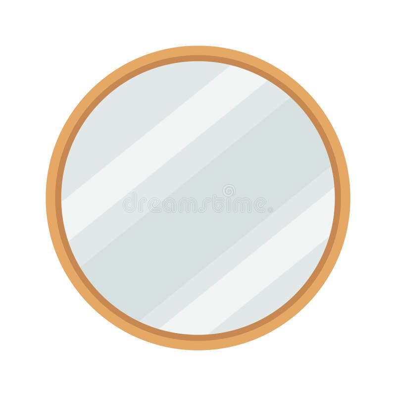 Modern Wall Circle Decorative Wall Mirror Flat Icon Stock Vector ...