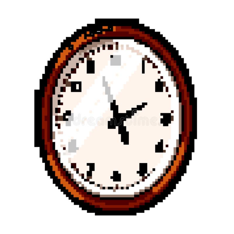 Modern Wall Clock Game Pixel Art Vector Illustration Stock Vector ...